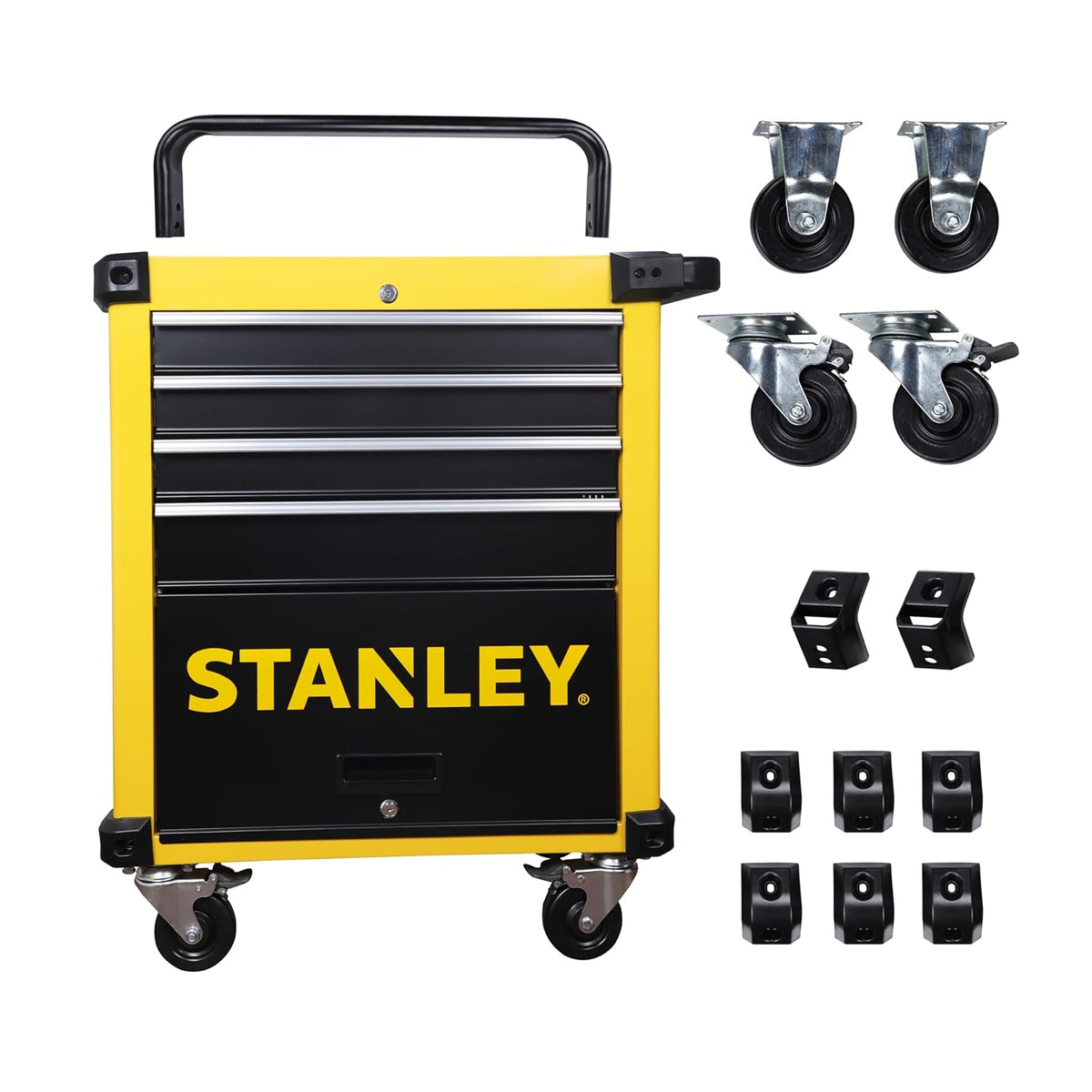 Stanley STST74305-8 4 Drawer Metal Trolley With Cabinet 469X690X889 MM ...
