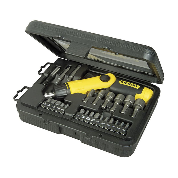 Stanley 0-63-022 Pistol Grip Ratcheting Screwdriver Set 25pc ...